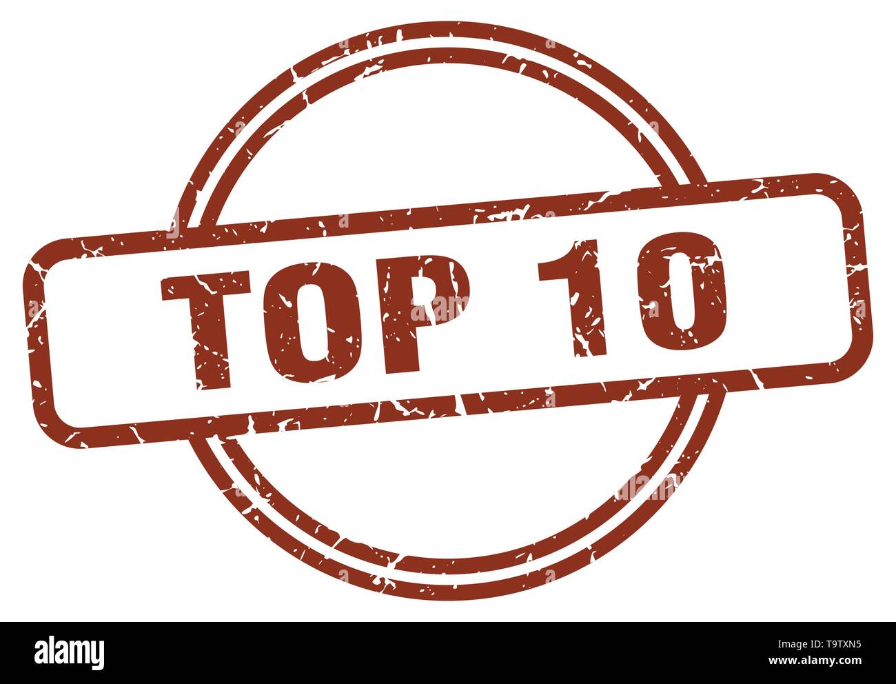 top 10 stamp isolated on white Stock Vector Image & Art - Alamy