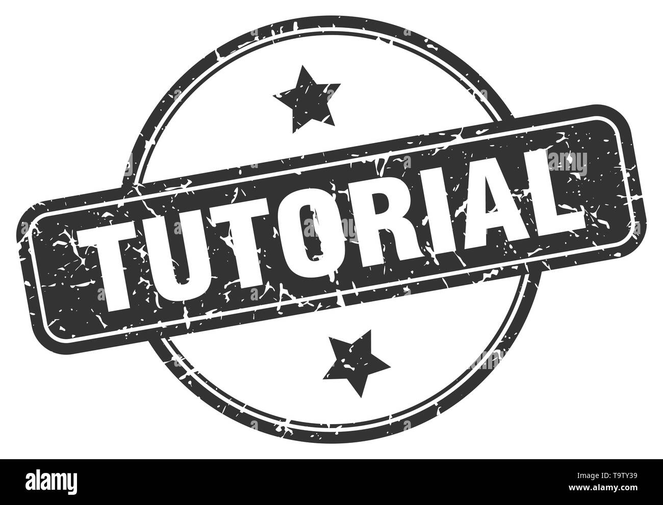 Tutorial stamp Black and White Stock Photos & Images - Alamy