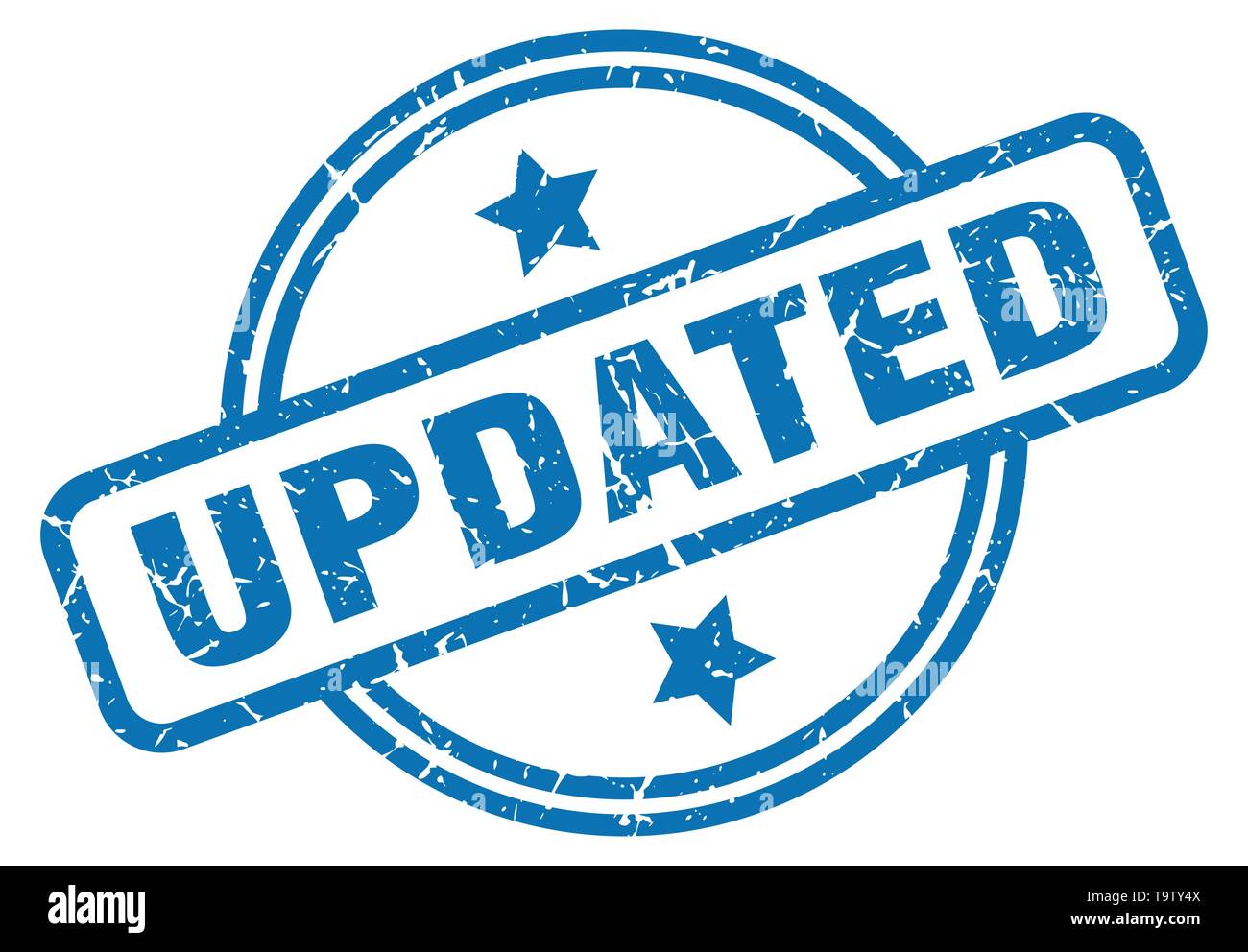 updated round vintage grunge stamp Stock Vector Image & Art - Alamy