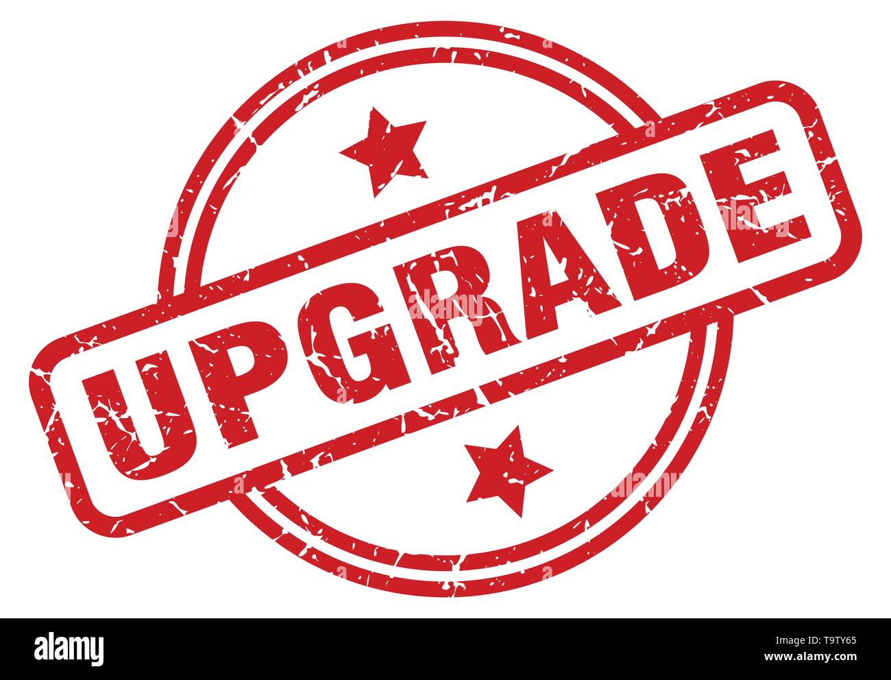 upgrade round grunge isolated stamp Stock Vector Image & Art - Alamy