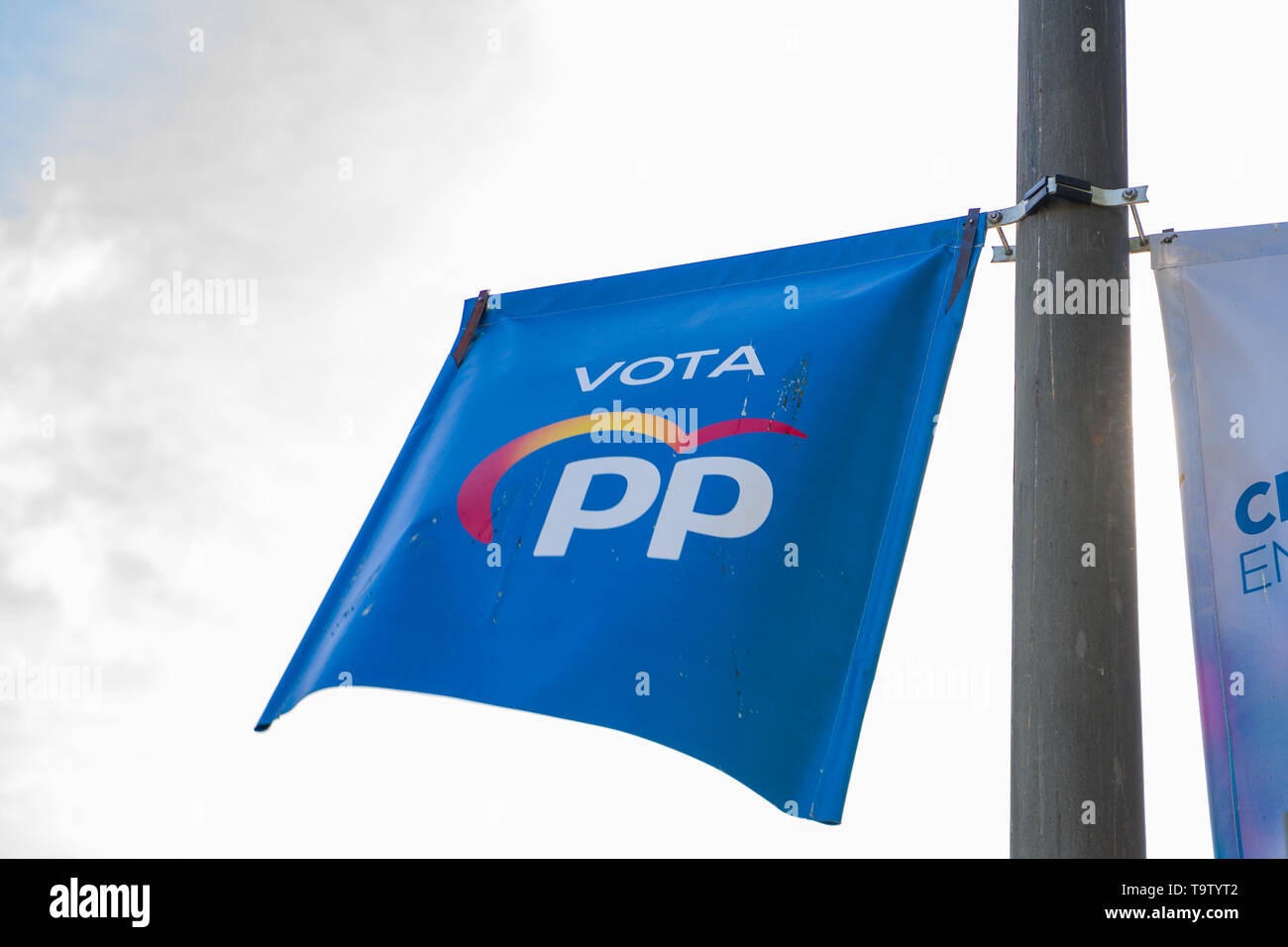 Valencia, Spain, May 20, 2019: Spanish municipal elections posters ...