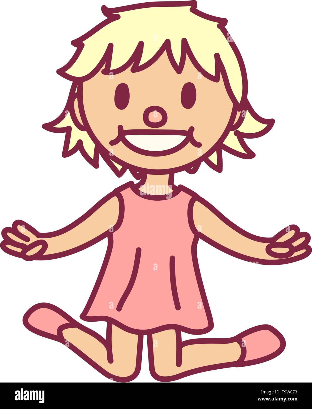 Cute child teenager girl Stock Vector Images - Alamy