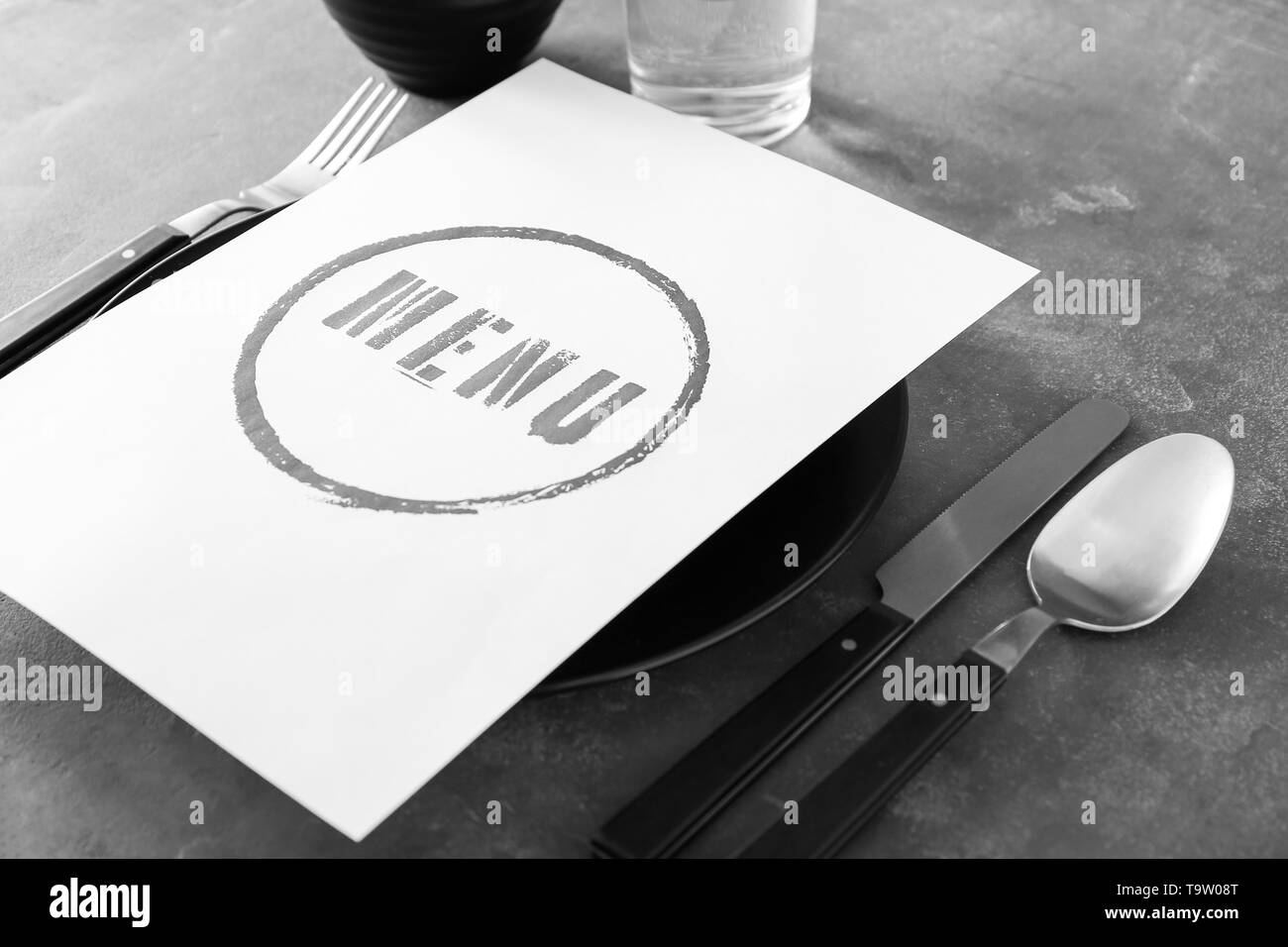 Restaurant offer Black and White Stock Photos & Images - Alamy