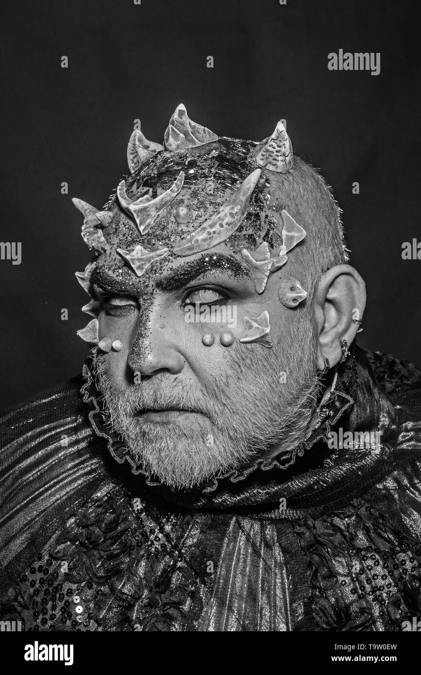 Monster fictional character Black and White Stock Photos & Images - Alamy