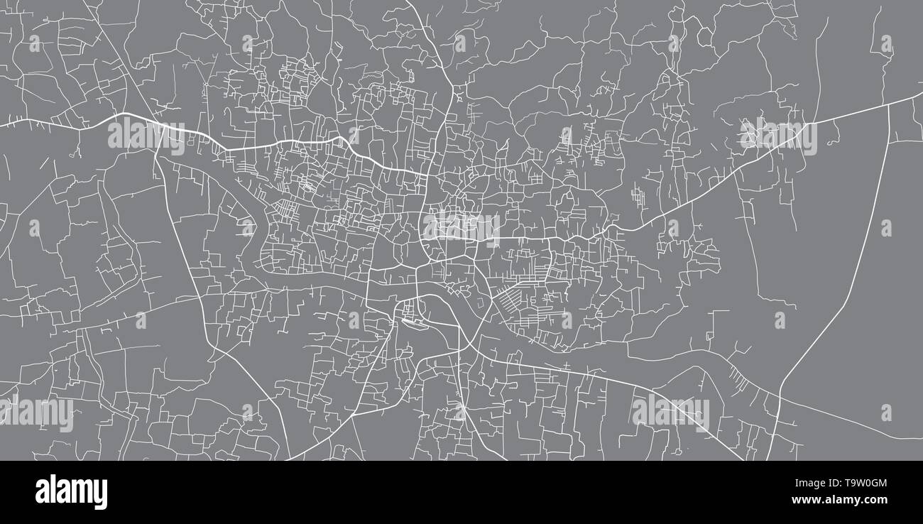 Urban vector city map of Sylhet, Bangladesh Stock Vector Image & Art ...