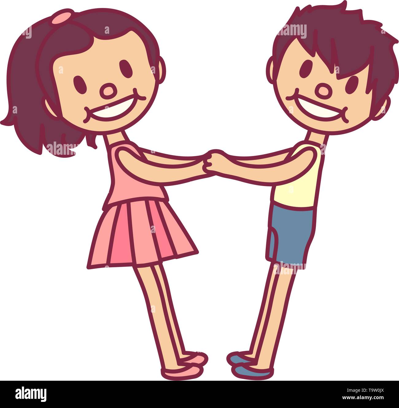 vector cute cartoon kids, child clip art Stock Vector Image & Art - Alamy