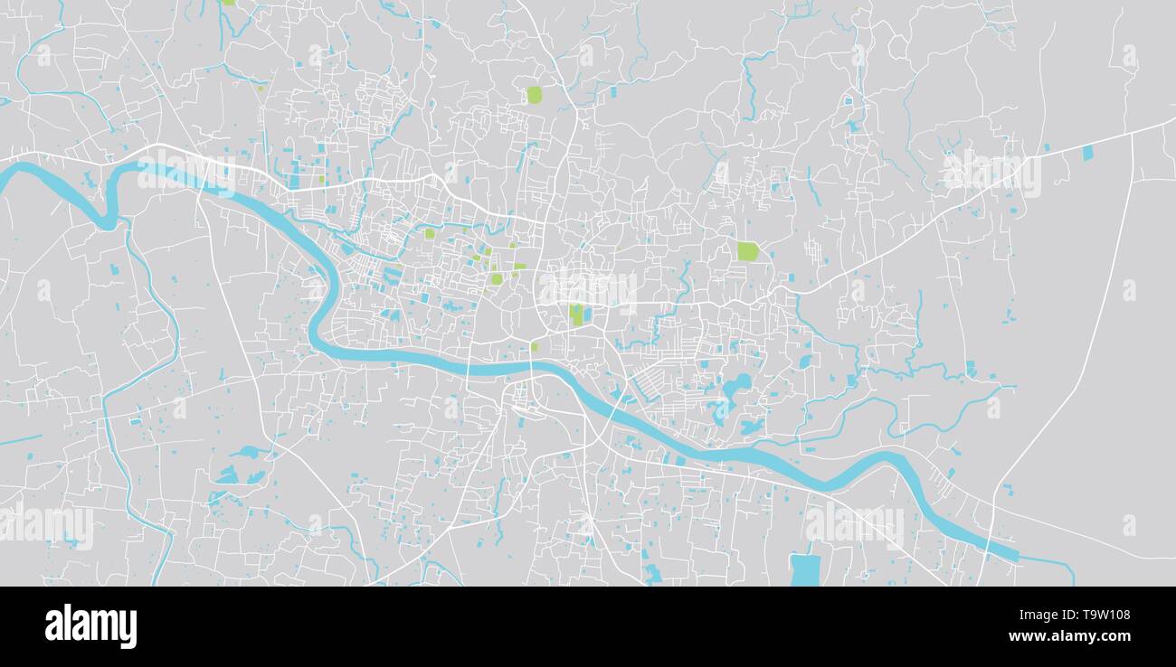 Urban vector city map of Sylhet, Bangladesh Stock Vector Image & Art ...
