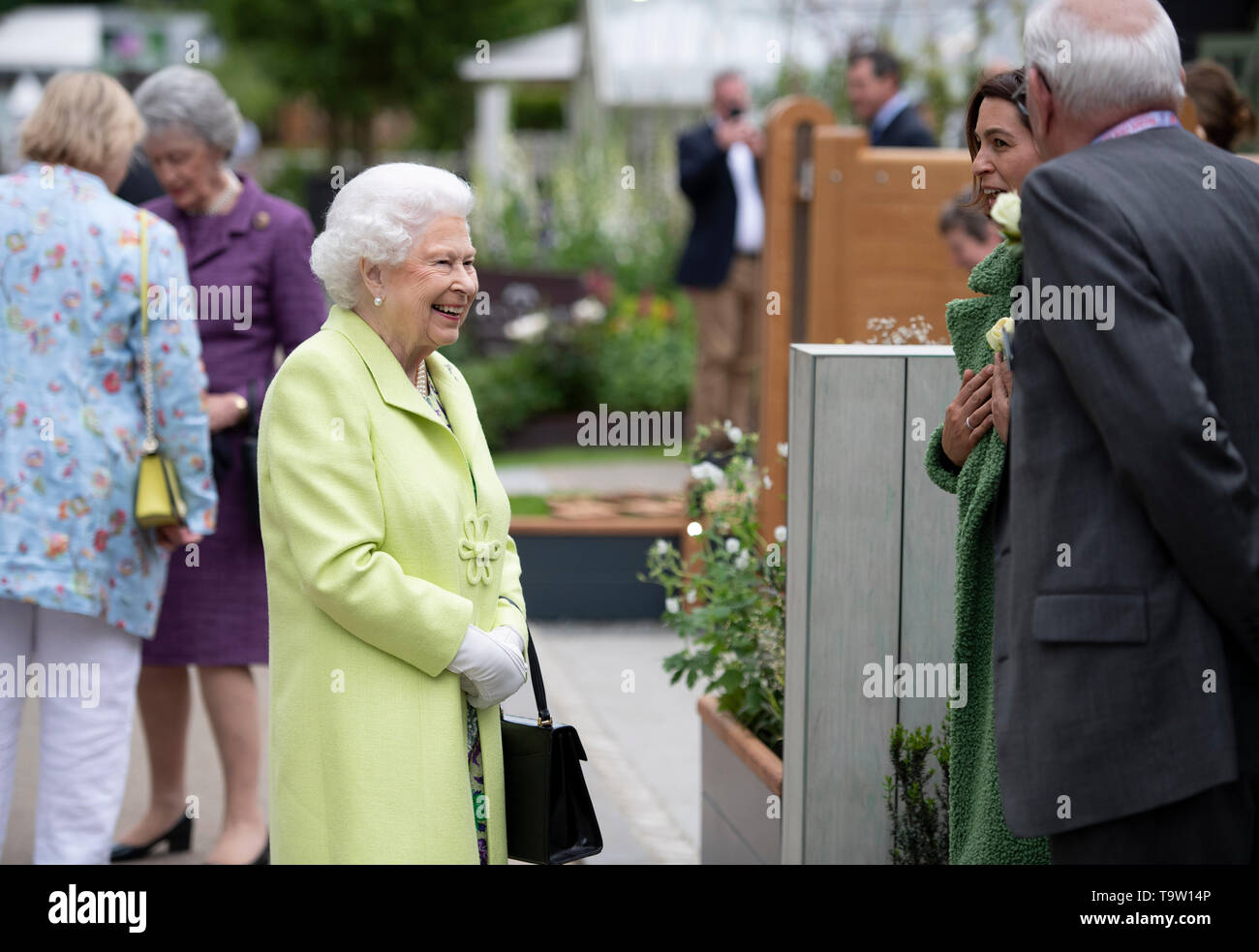 Queen Elizabeth II during her visit to the RHS Chelsea Flower Show at ...