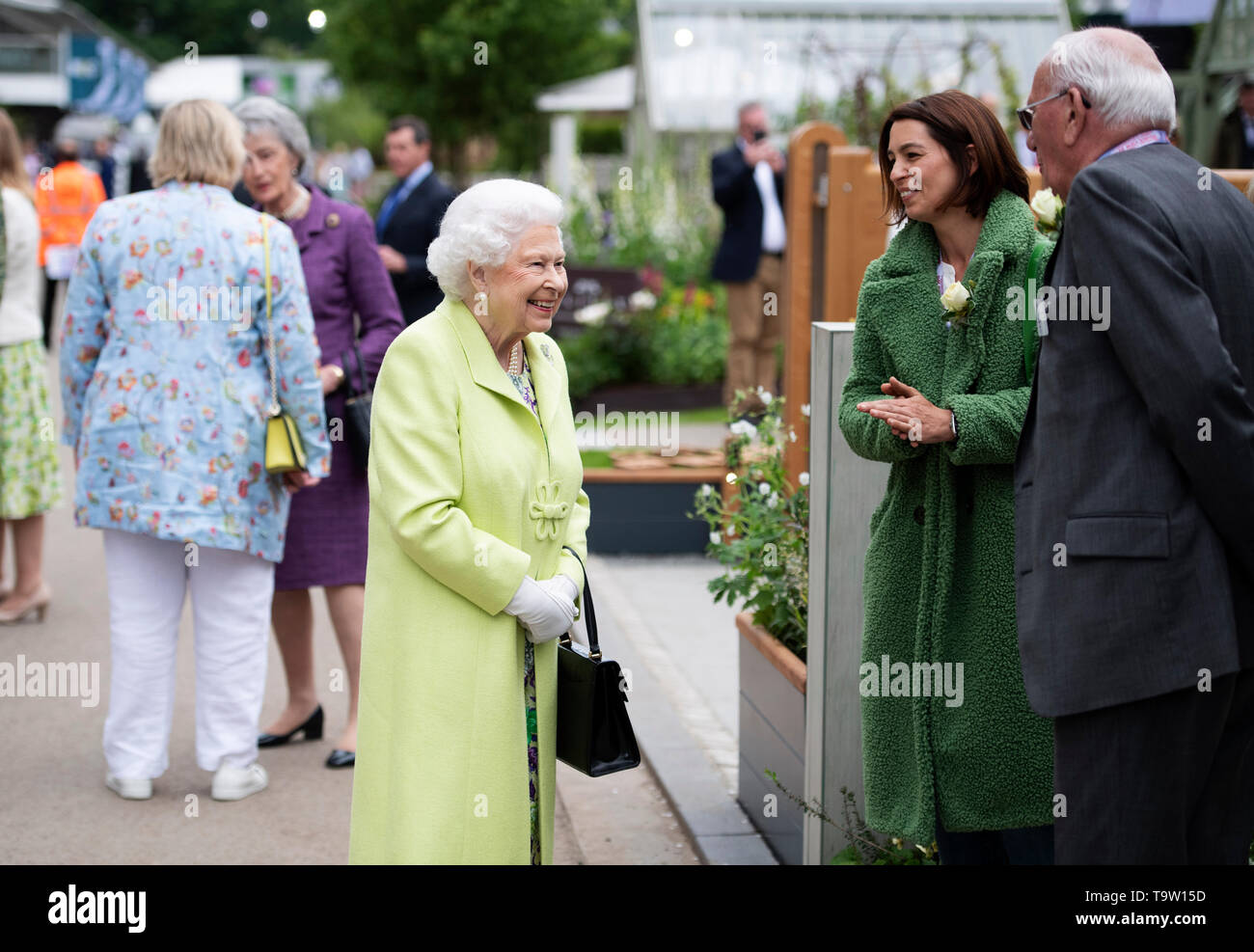 Queen Elizabeth II during her visit to the RHS Chelsea Flower Show at ...