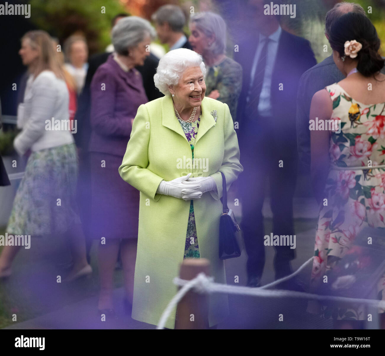 Queen Elizabeth II during her visit to the RHS Chelsea Flower Show at ...