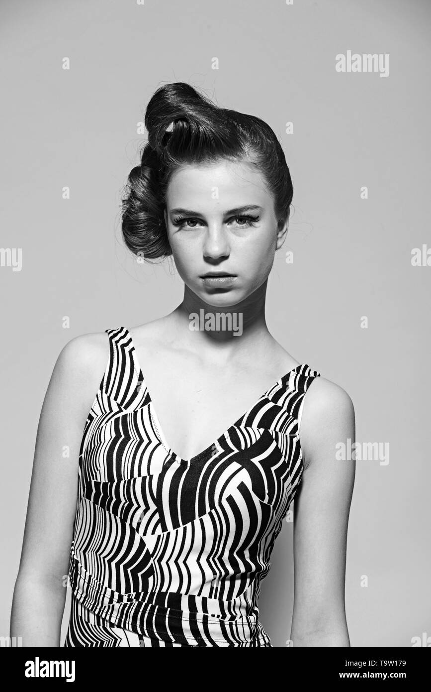 50s fashion model Black and White Stock Photos & Images - Alamy