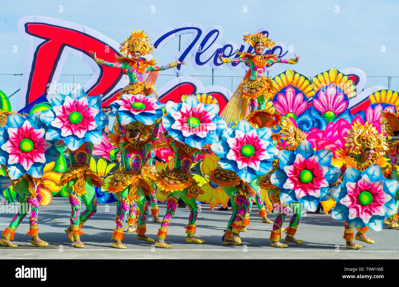 Participants in the Dinagyang Festival in Iloilo Philippines Stock ...