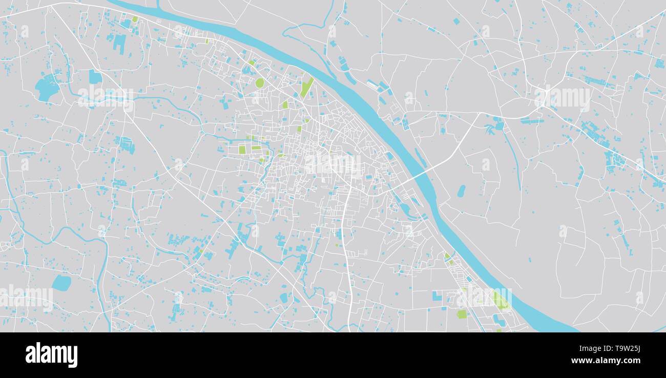 Urban vector city map of Mymensingh, Bangladesh Stock Vector Image ...