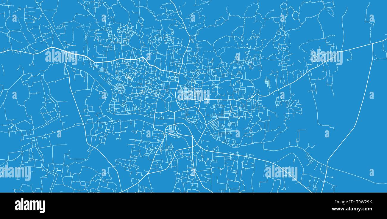 Urban vector city map of Sylhet, Bangladesh Stock Vector Image & Art ...