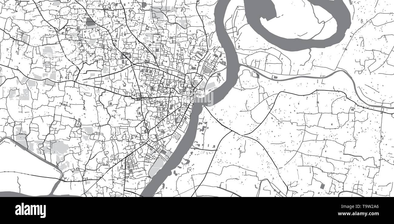 Urban vector city map of barisal, Bangladesh Stock Vector Image & Art ...