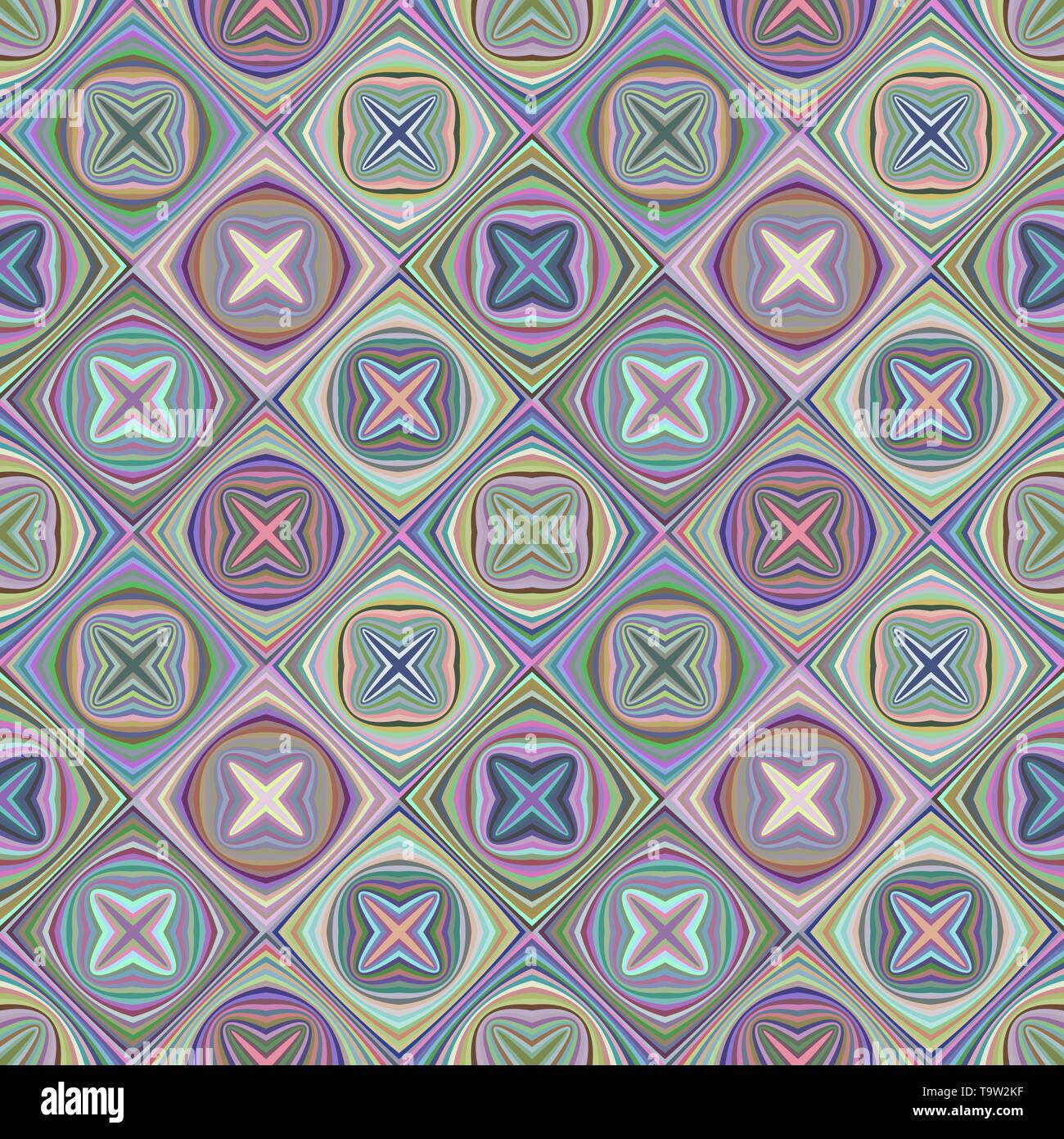 Geometrical diagonal curved shape mosaic pattern background - seamless design Stock Vector Image ...