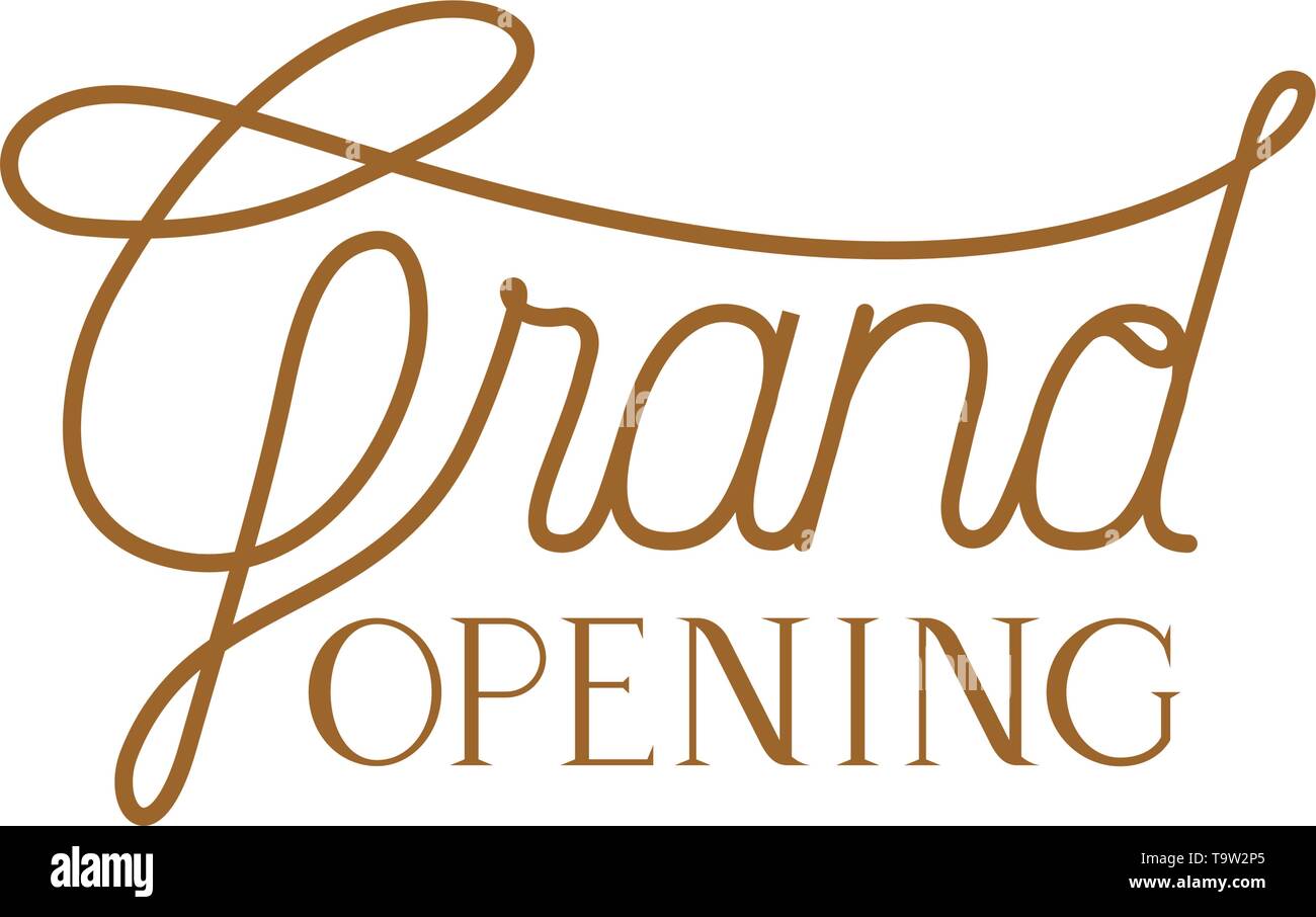 grand opening label isolated icon Stock Vector Image & Art - Alamy