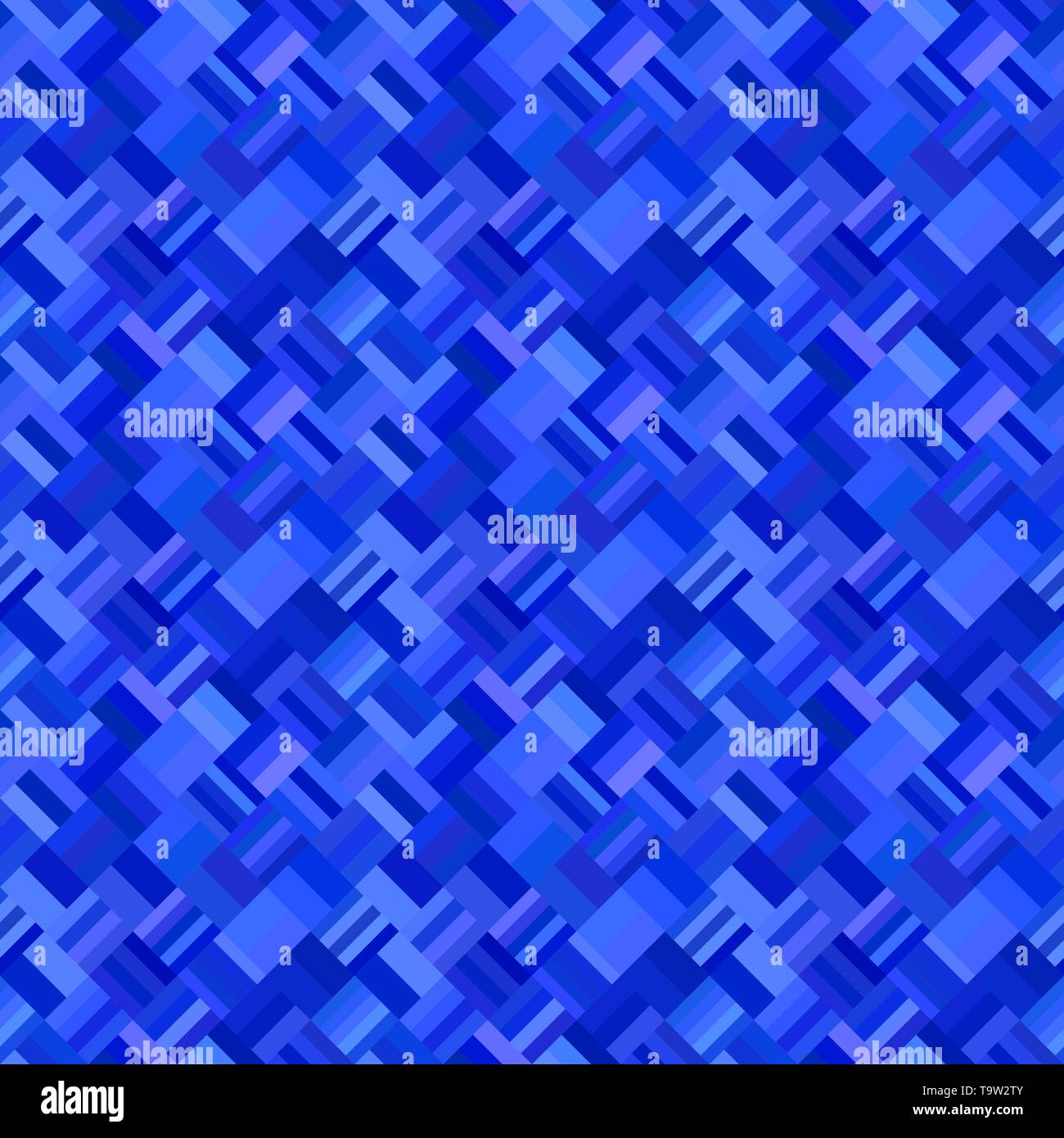 Blue repeating diagonal mosaic tile pattern background - vector ...