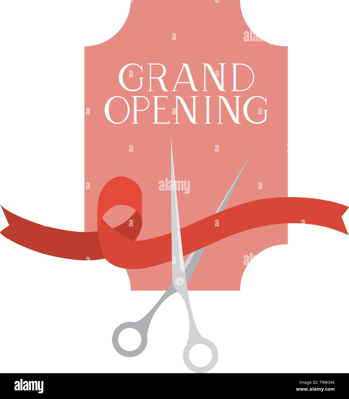 frame with label grand opening isolated icon Stock Vector Image & Art ...