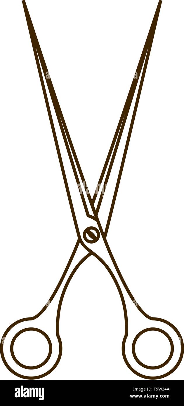 open scissor in white background icon Stock Vector Image & Art - Alamy