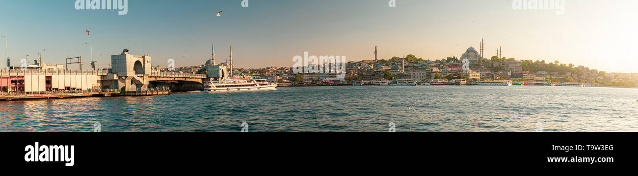 Western part of Istanbul panorama during evening Stock Photo - Alamy