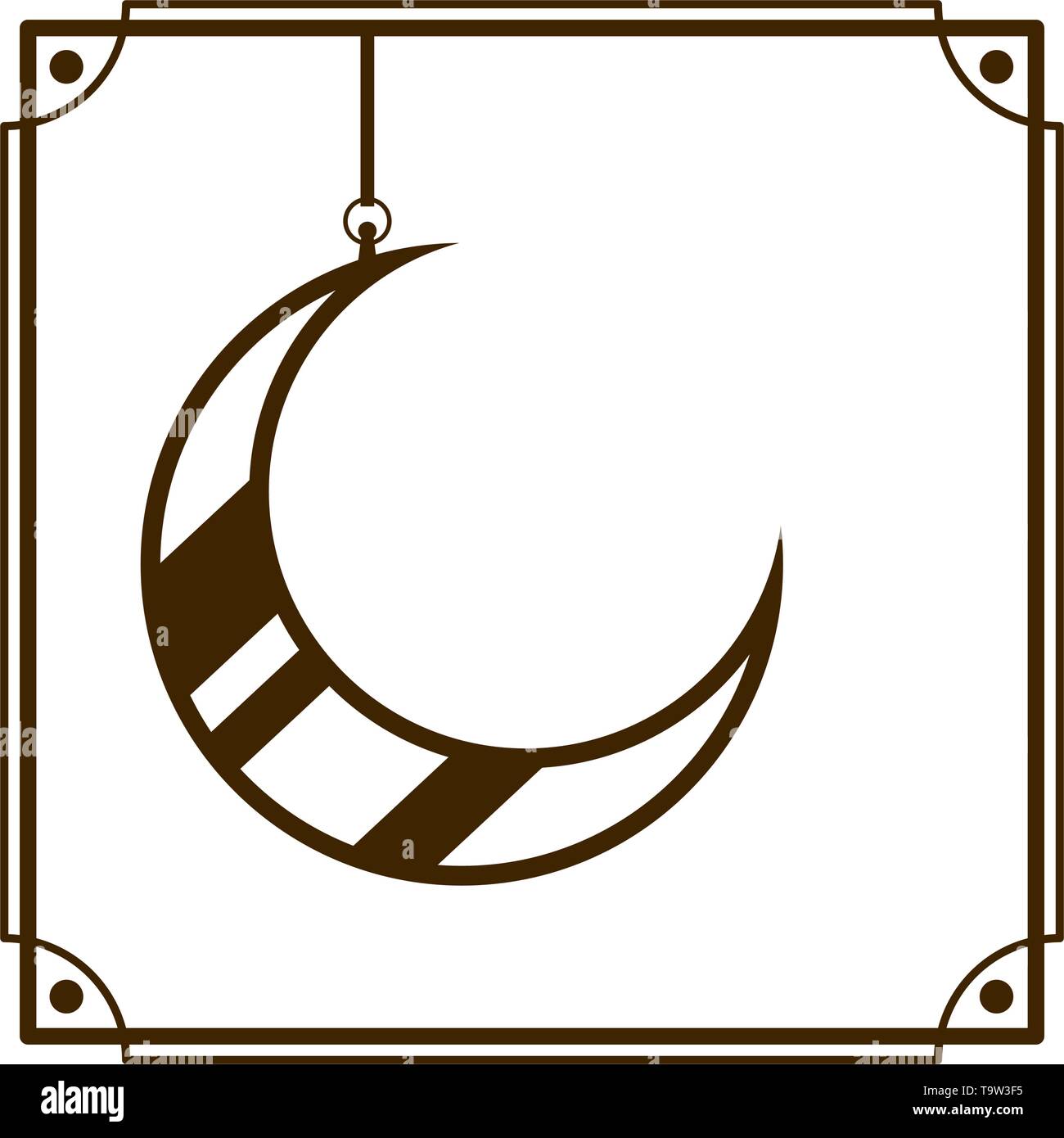 moon hanging isolated icon Stock Vector Image & Art - Alamy