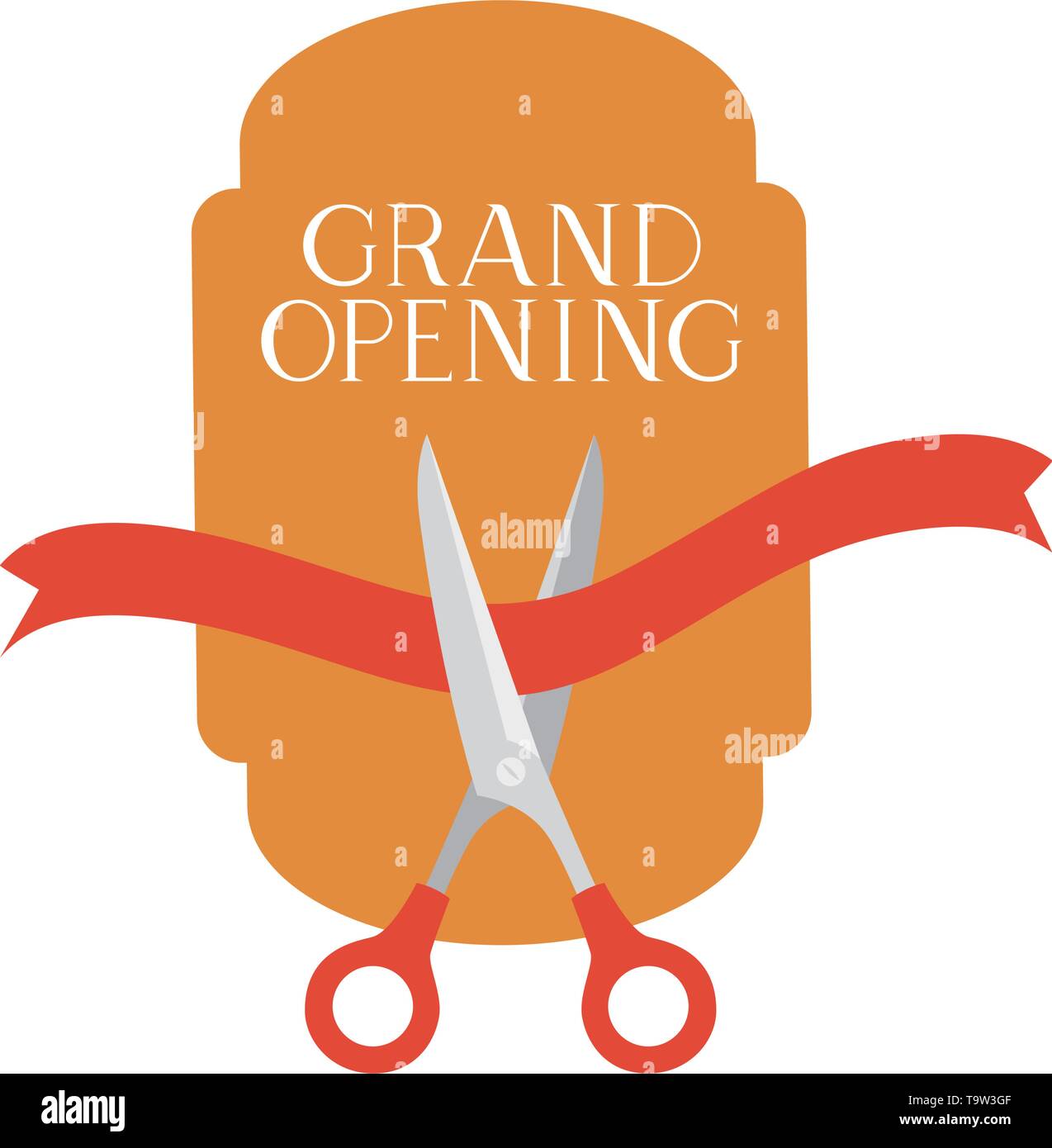 frame with label grand opening isolated icon Stock Vector Image & Art ...