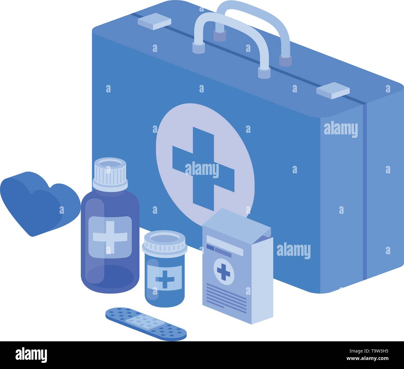 first aid kit on white background Stock Vector Image & Art - Alamy