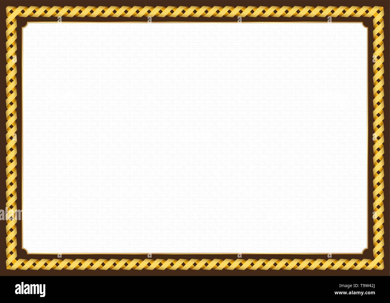 Yellow frame with ribbon. Luxury vintage border. Vector Illustration ...