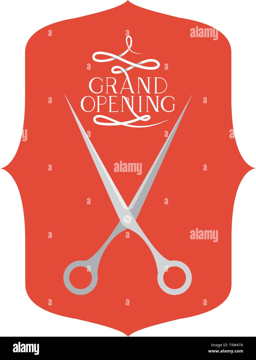 frame with label grand opening isolated icon Stock Vector Image & Art ...