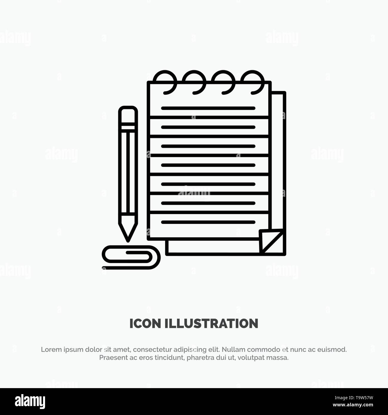 Writing pad vector vectors hi-res stock photography and images - Alamy