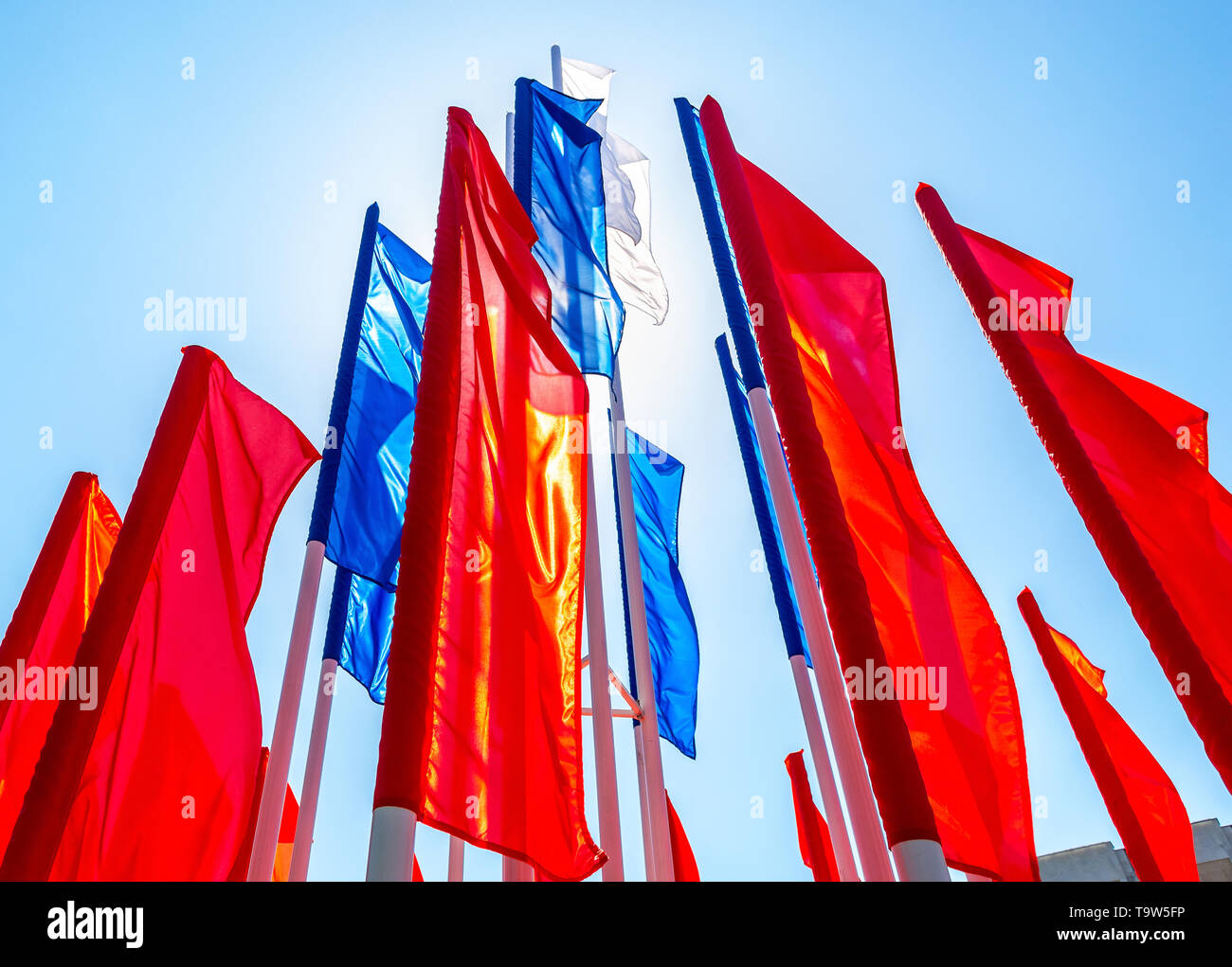 Vibrant flags fluttering hi-res stock photography and images - Alamy