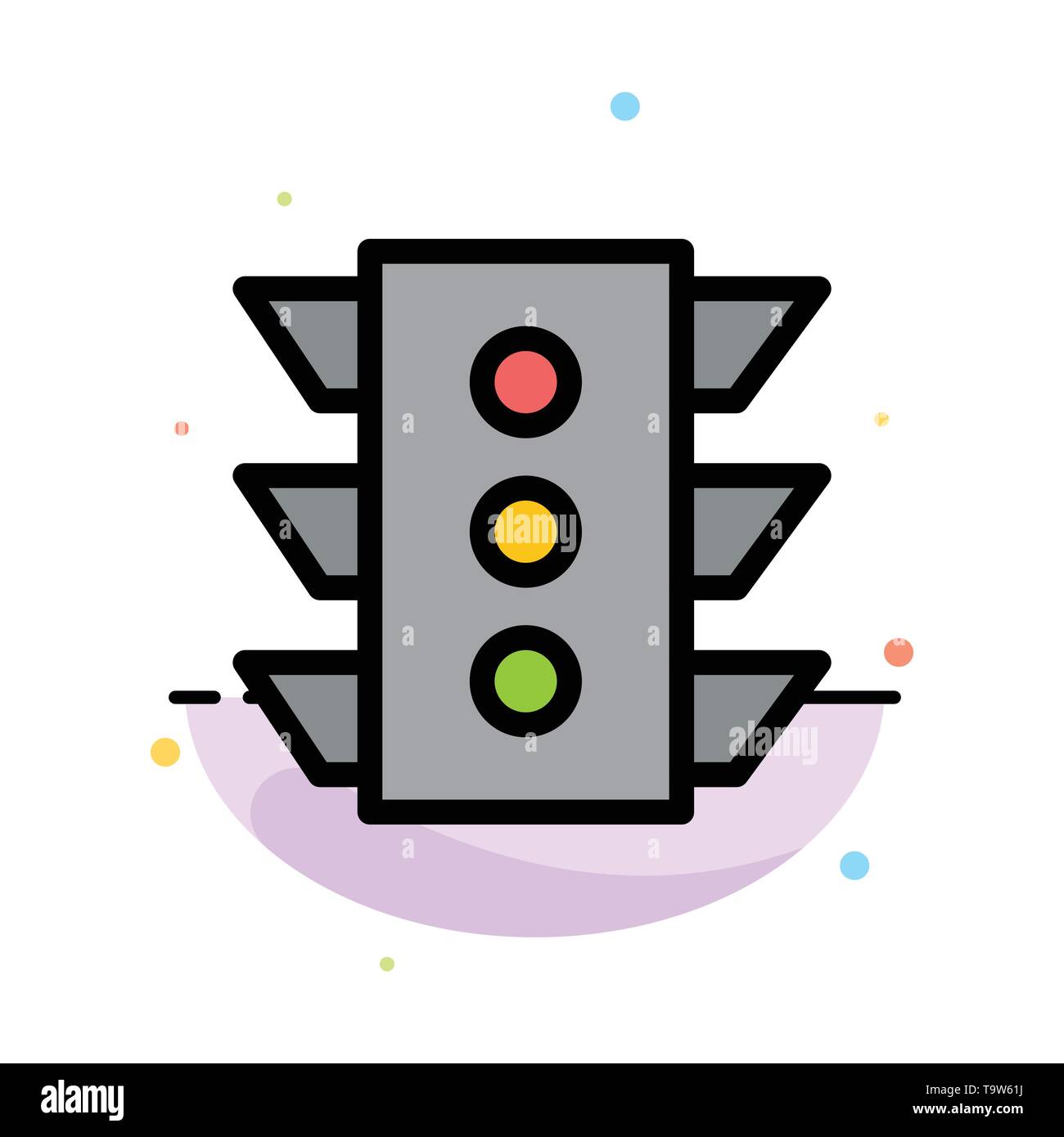 Light, Traffic, signal, Navigation, rule Abstract Flat Color Icon ... Light, Traffic, signal, Navigation, rule Abstract Flat Color Icon ...