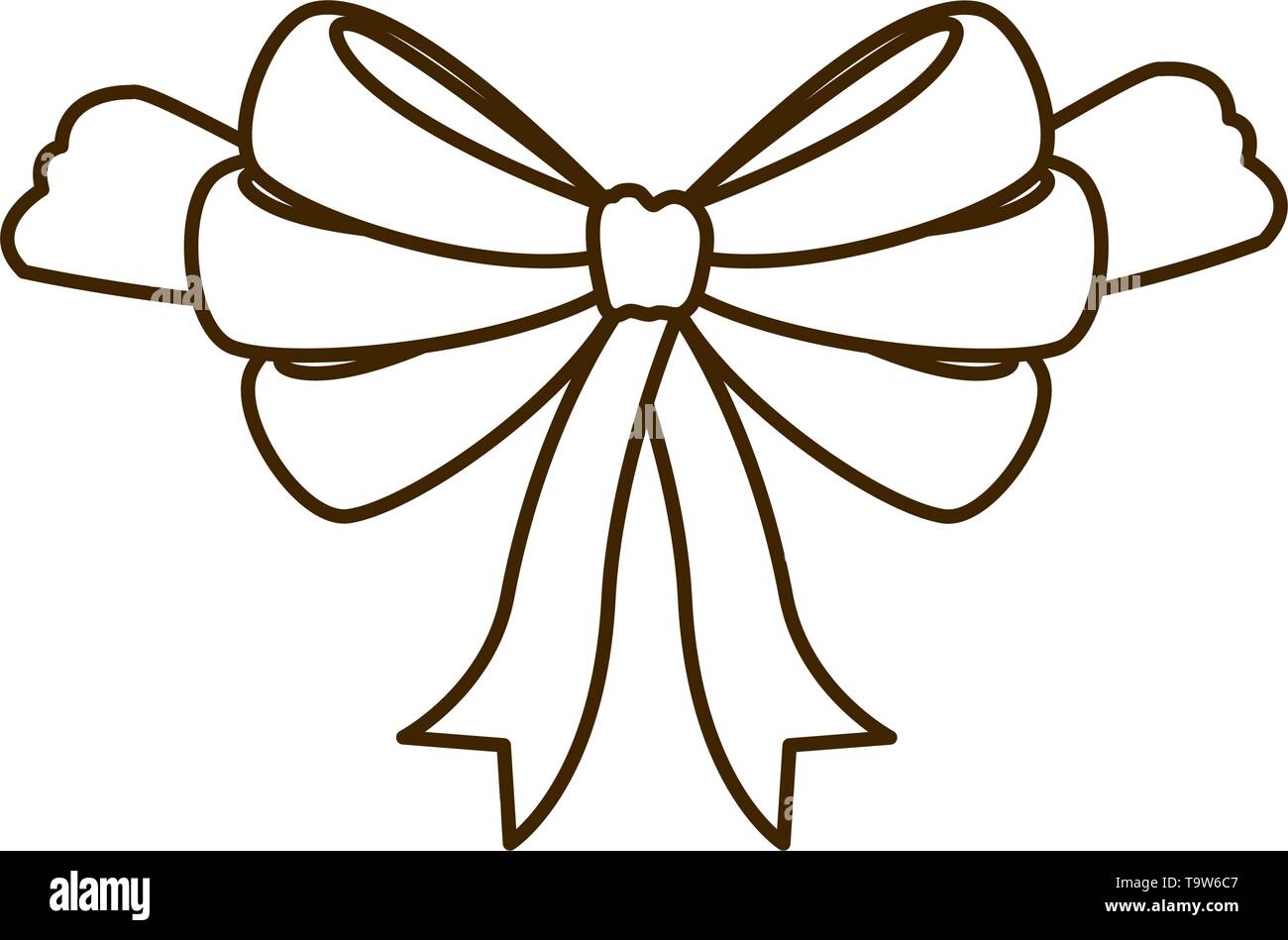 silhouette of ribbon on white background Stock Vector Image & Art - Alamy