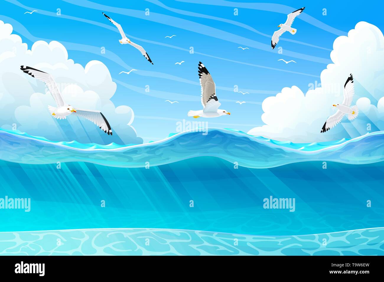 Underwater sky sand Stock Vector Images - Alamy