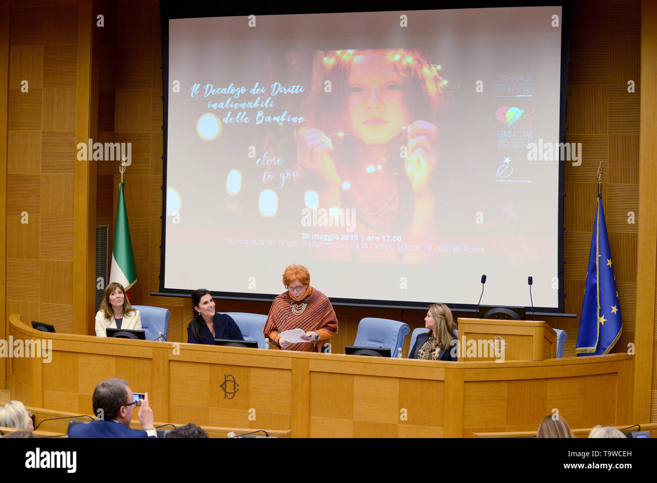 Rome, Italy. 20th May, 2019. (From left to right) Stefania Guarracino ...