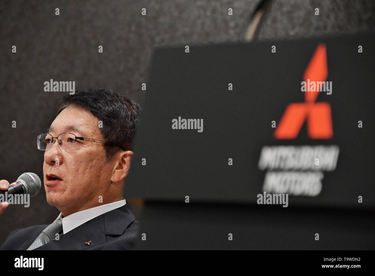 Mitsubishi Motors New CEO Takao Kato speaks during a press conference ...