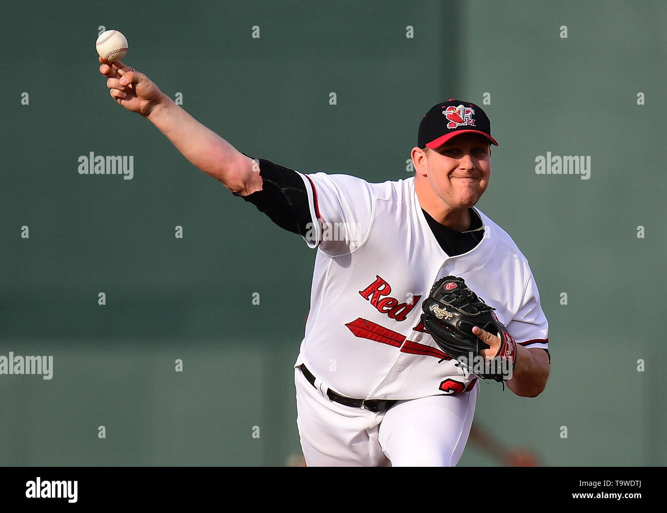Fargo, ND, USA. 20th May, 2019. FM Redhawks pitcher Michael Tamburino ...