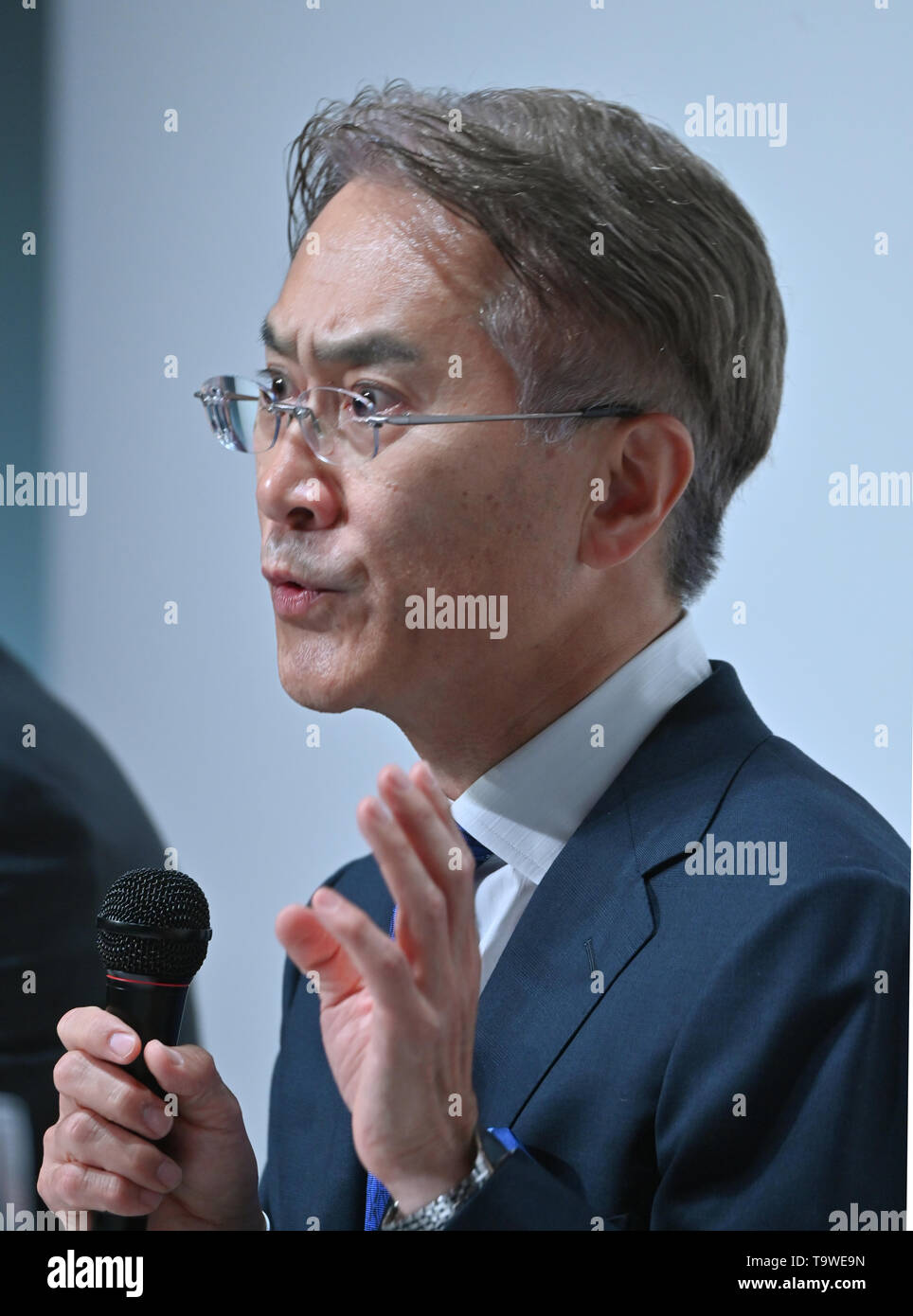 Tokyo, Japan. 21st May, 2019. Kenichiro Yoshida, president and CEO of ...