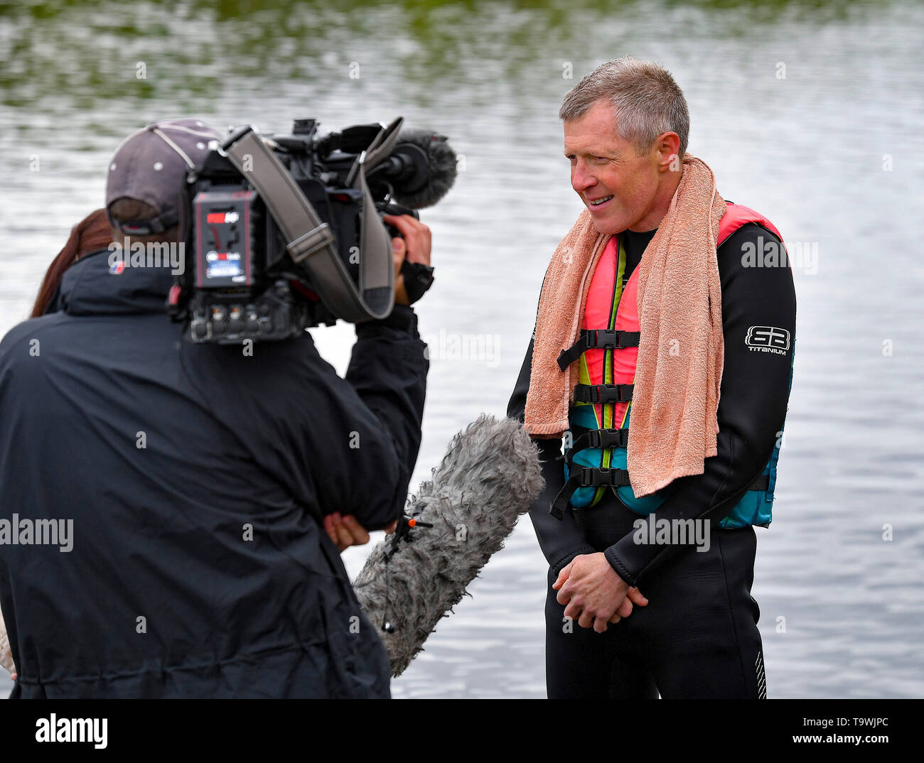 Dunfermline, Scotland, UK. 21st May 2019.Scottish Lib Dem leader Willie ...