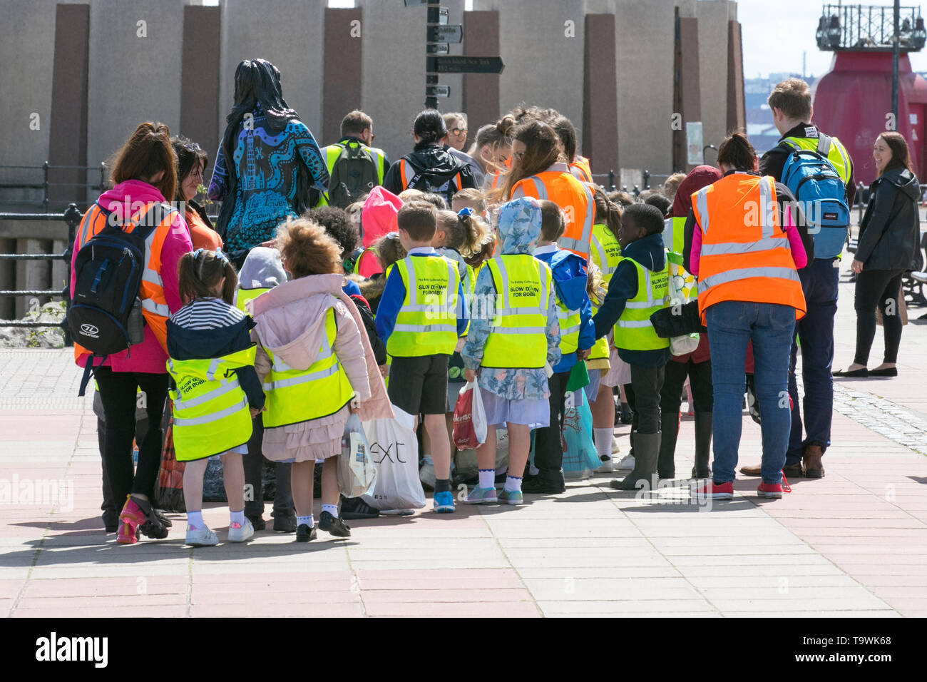 Kids high visibility safety clothing hi-res stock photography and ...