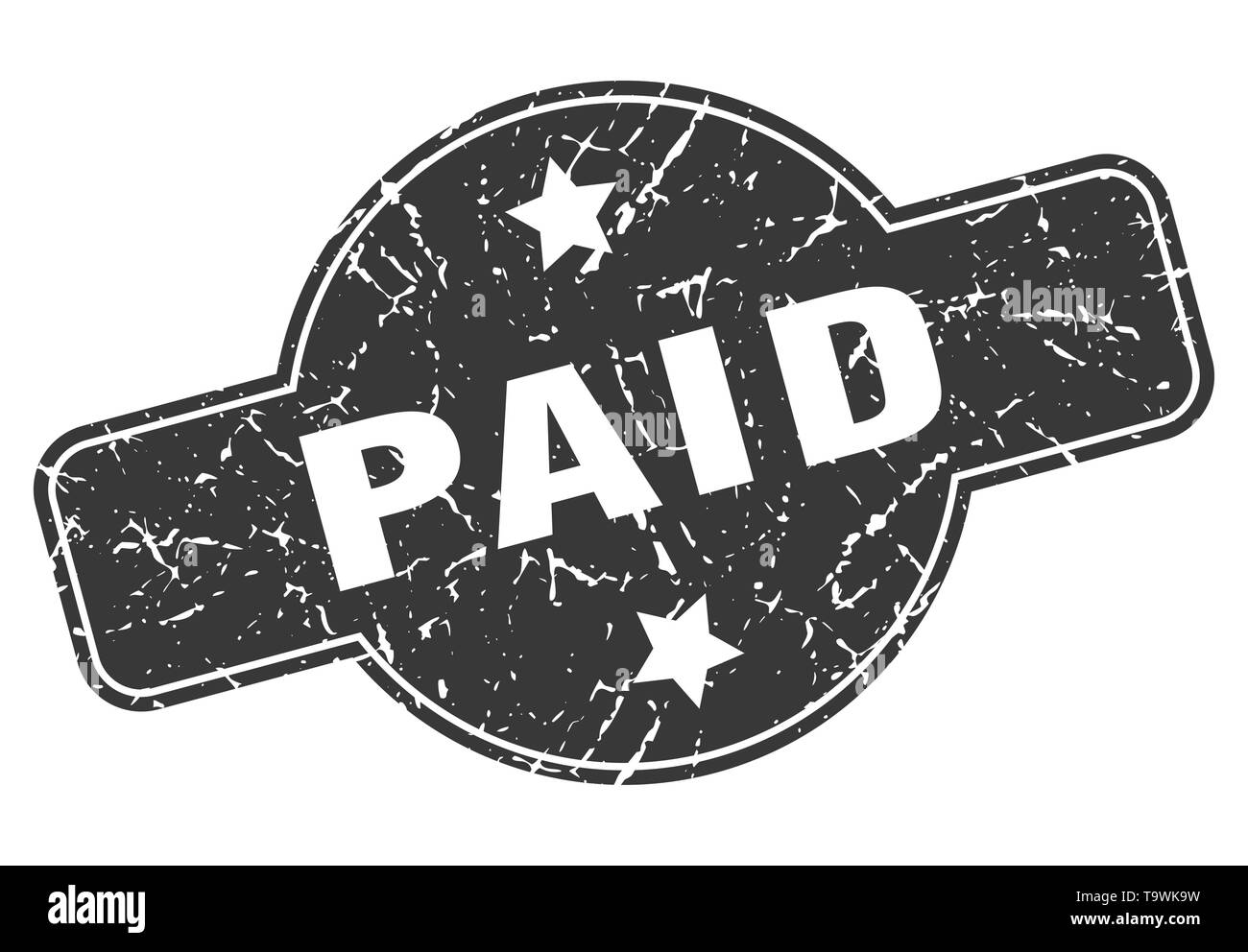 paid round grunge isolated stamp Stock Vector Image & Art - Alamy