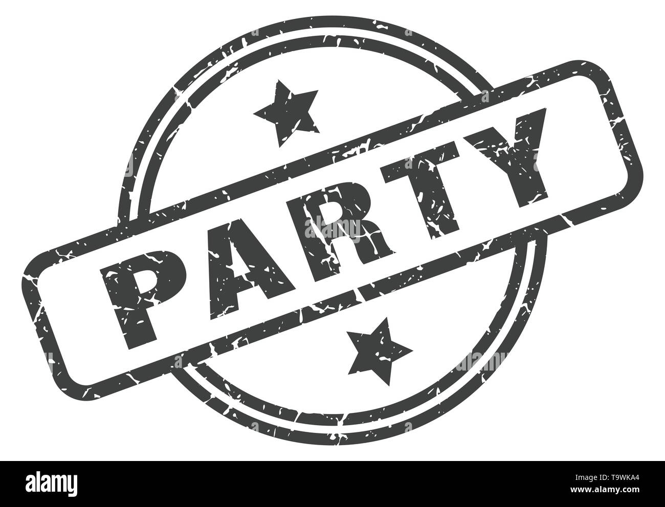 party stamp isolated on white Stock Vector Image & Art - Alamy