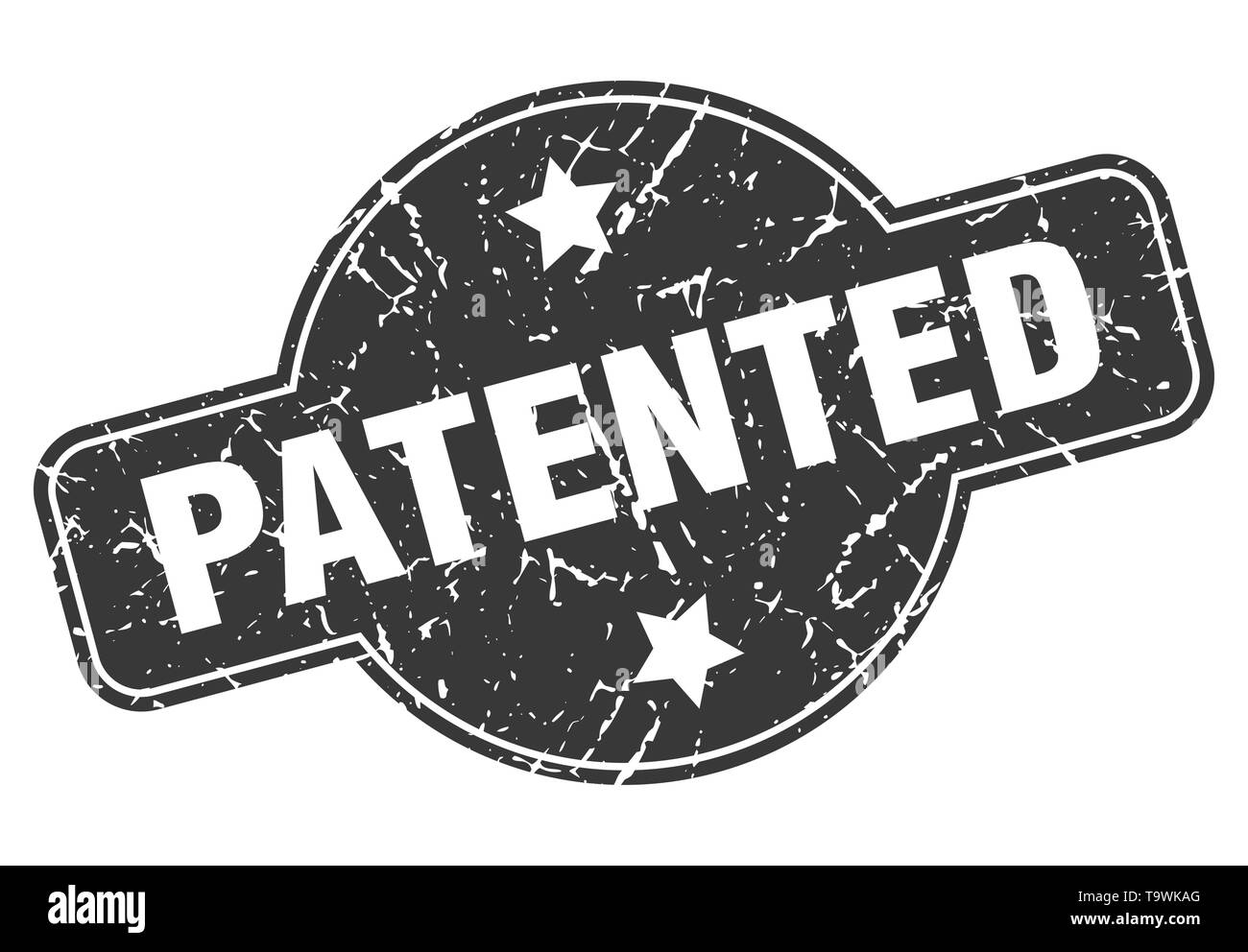 patented round grunge isolated stamp Stock Vector Image & Art - Alamy