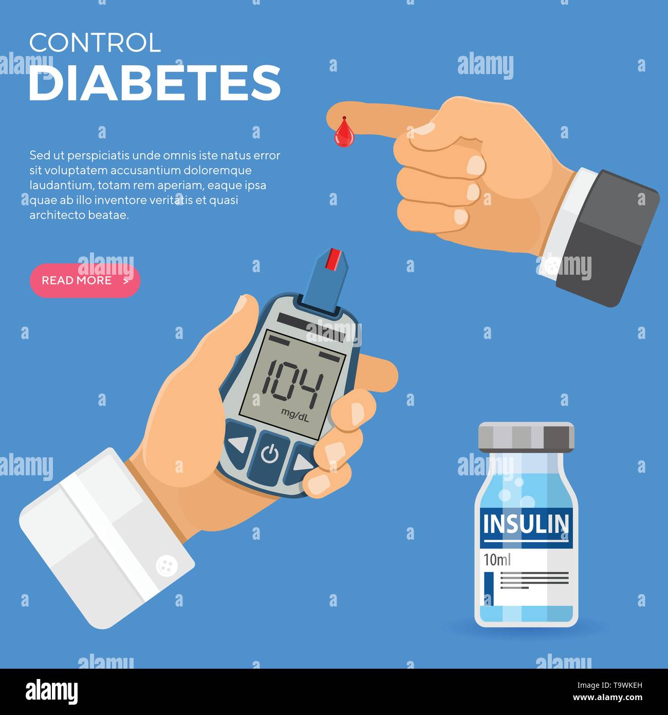 Doctor hand hold glucose meter hi-res stock photography and images - Alamy