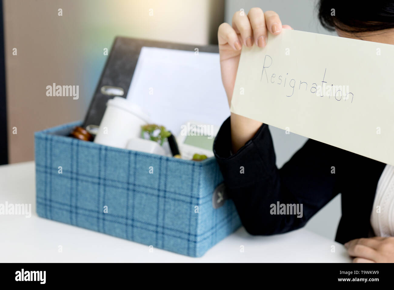 Businessman feel sad Disappointed when recived white envelope ...