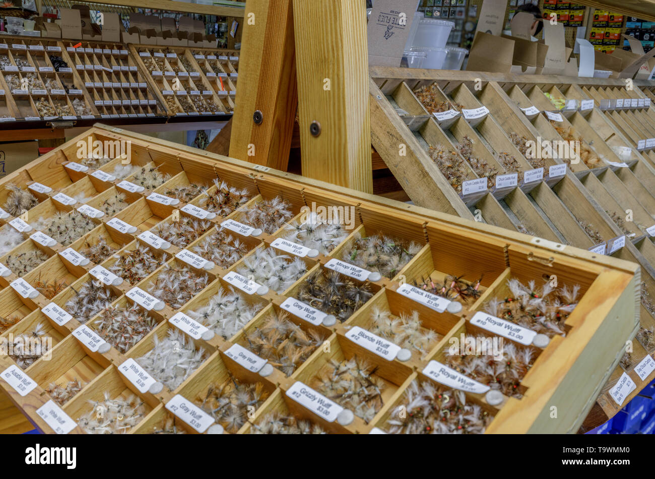 Interior of Dette Fly Shop, oldest family-run fly shop in the world ...