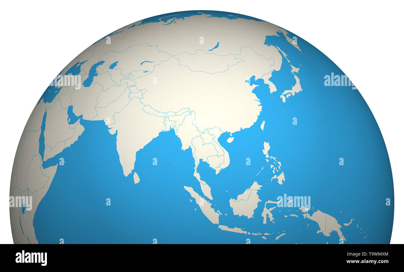 Physical map of south korea hi-res stock photography and images - Alamy