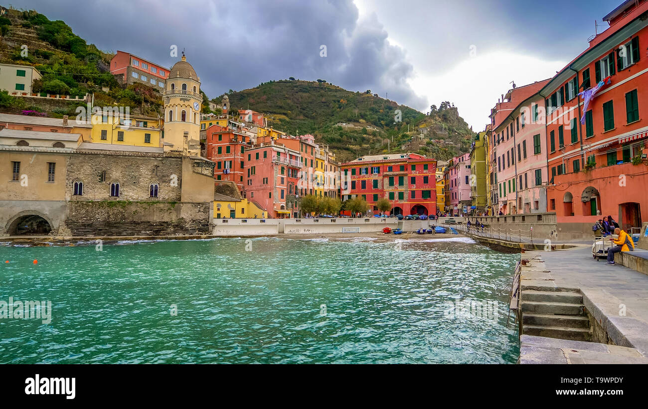 Cinque Terre Village of Vernazza, La Spezia, Italy Stock Photo - Alamy
