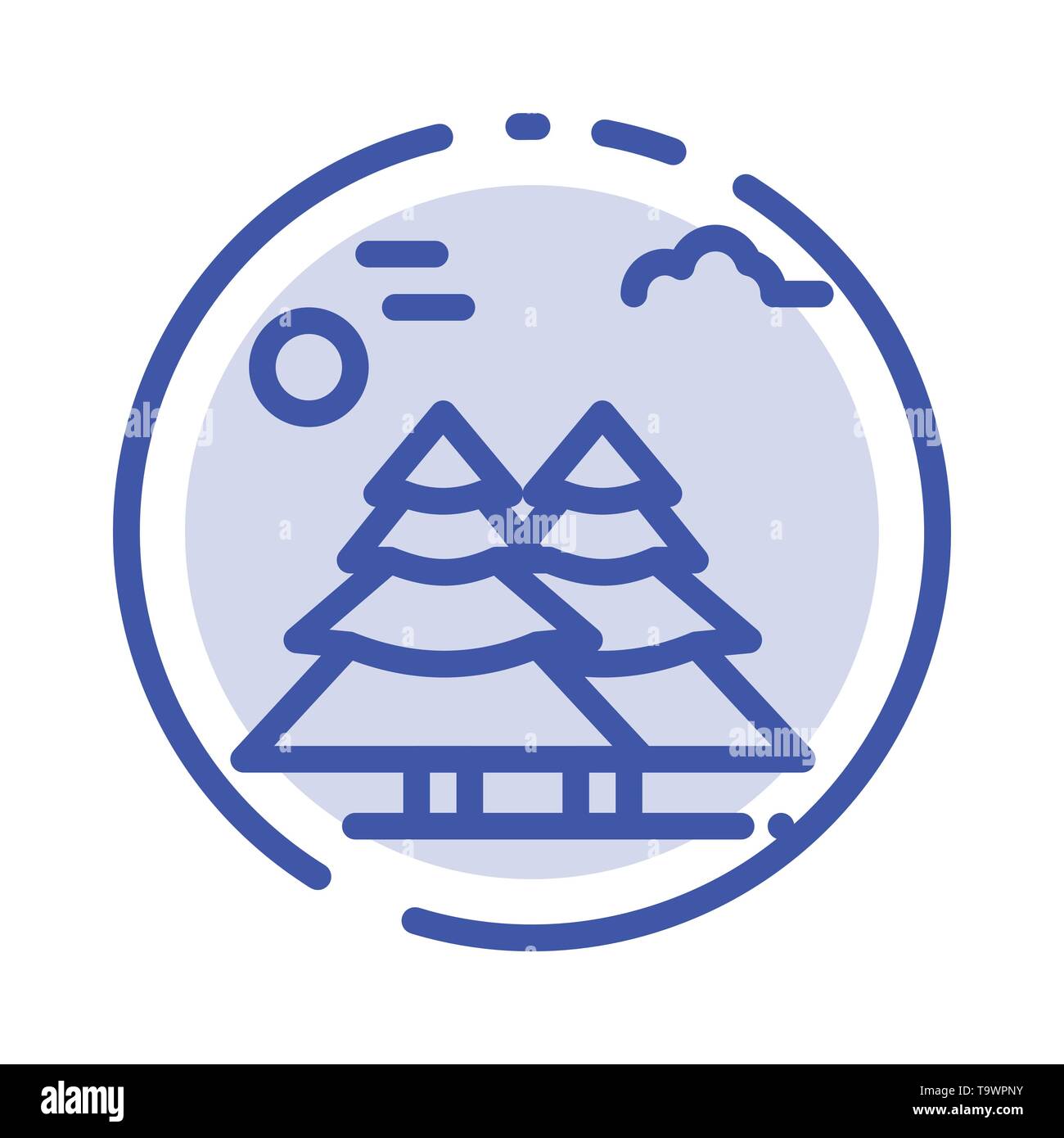 Alpine, Arctic, Canada, Pine Trees, Scandinavia Blue Dotted Line Line ...